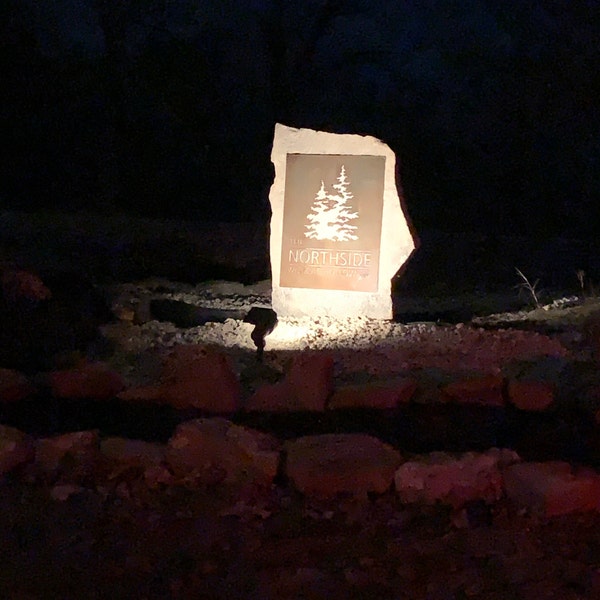 Metal Address Sign With Evergreens, Address Sign With Tree - Etsy