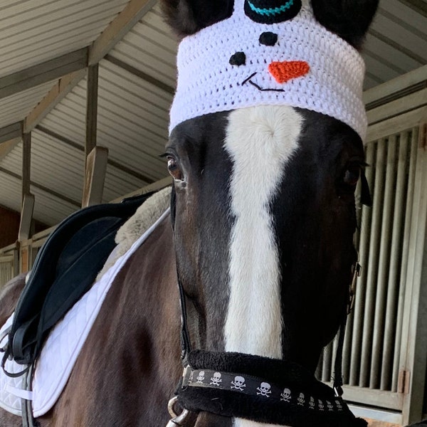 Horse Bonnet - Horse Snowman Hat - Horse Clothing - Snowman Hat ...
