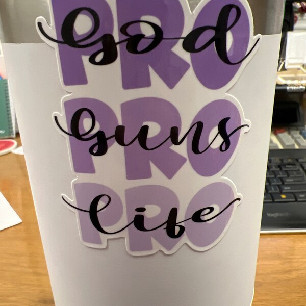 Pro God Pro Guns Pro Life Sticker / Decal / Conservative / Republican ...