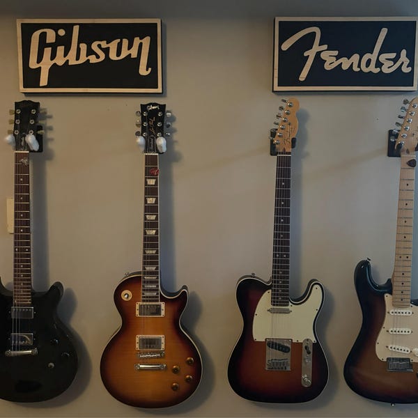 Gibson Guitar Sign Wood Carved Sign - Etsy
