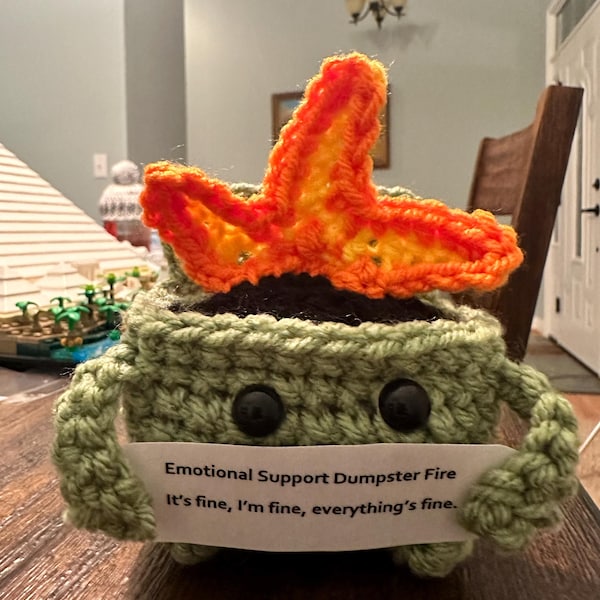 Dumpster Fire Crochet Pattern - Etsy