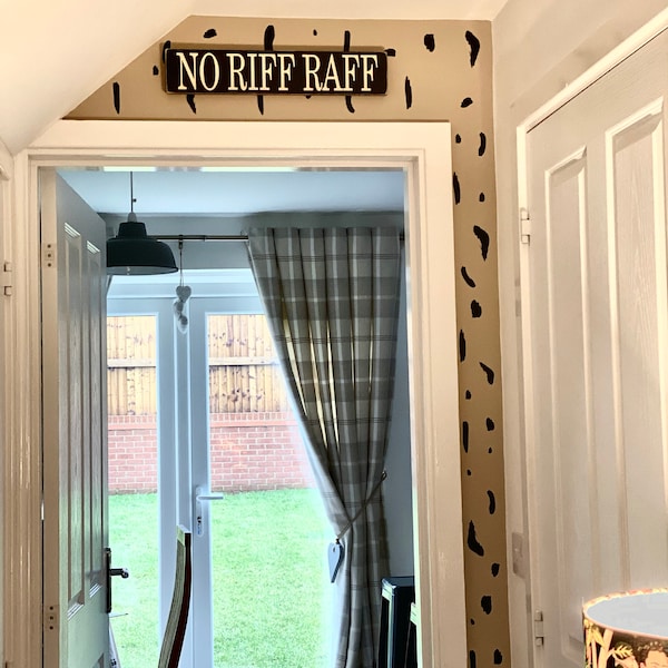 No Riff Raff Sign Wooden Signs Vintage Man Cave Pub Shabby Plaques ...