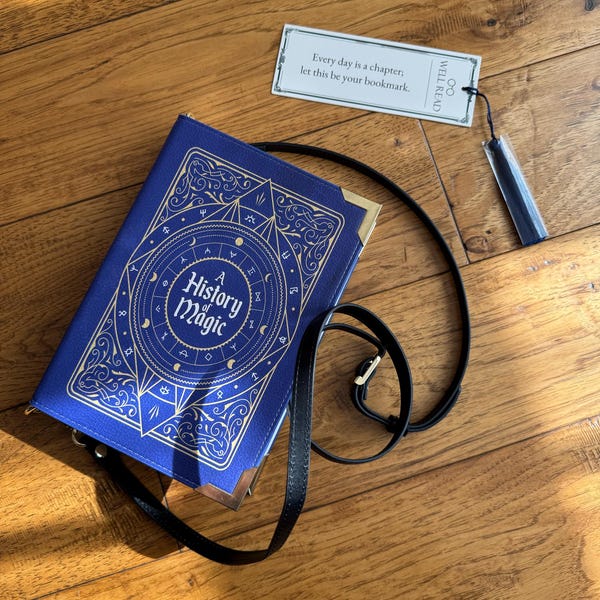 A History of Magic Book Bag, Wizard Book Purse, Spell Book Crossbody ...