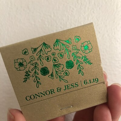 Personalized Matchbooks Custom Roses Design Wedding Favor Matches ...