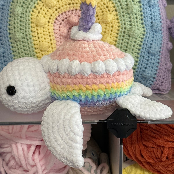 Birthday Cake Sea Turtle | Digital PDF Crochet Amigurumi Pattern ...