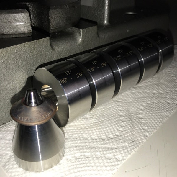 BIG Self Centering Coin Ring Punch Set, No Spacers Sizes 1/4", 3/8", 1/ ...