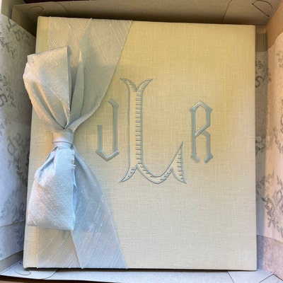 Monogrammed Wedding Memory Book - Etsy