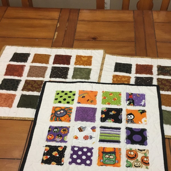 Scrappy Baby Quilt Table Quilt Reproduction Fabrics 36x36 Quilted Table ...