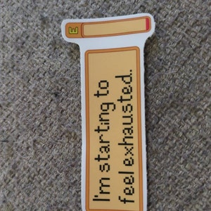 Stardew Valley Stickers, Feel Exhausted, sticker, Stardew Valley ...
