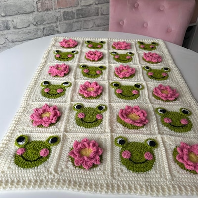 CROCHET PATTERN loopy Lily Granny Square Instant Download Crochet Frog ...