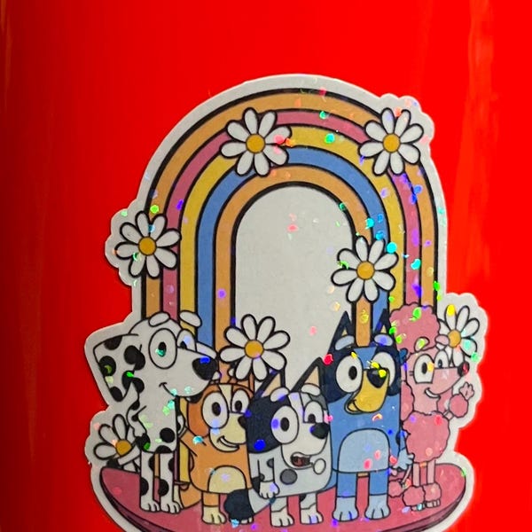 Dad Life Bluey Sticker, Water Resistant Sticker, Water Bottle Sticker ...