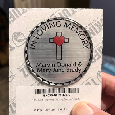 Tufskinz in Loving Memory Rated Badges Brushed Silver 1 - Etsy