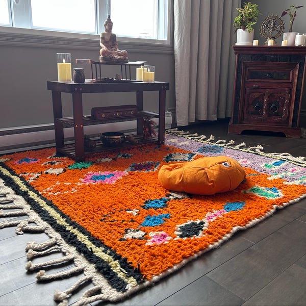 Blue Colorful Moroccan Rug, Custom Fabulous Boujad Rug, Azilal Rugs ...