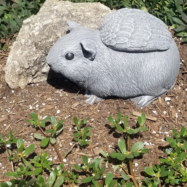 Guinea Pig Angel Statue, Concrete Pig Memorial, Remembrance Figure ...