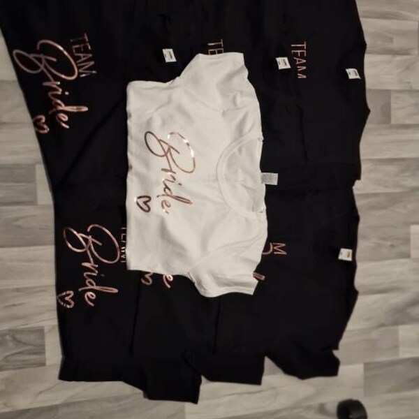 Team Bride Shirts, Bride Shirt, Bride Squad T-shirts, Hen Party T ...