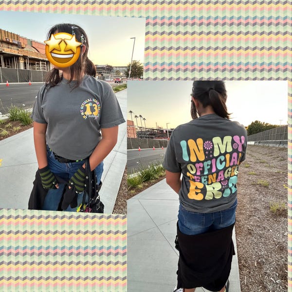 Custom Official Teenager Era Comfort Colors Shirt, in My Teenage Era ...