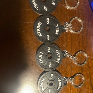 Dumbbell Keychain 3d Printed | Etsy