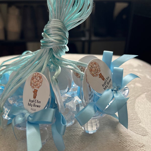 12 Jungle Safari Baby Shower Pacifier Necklaces Favors | Baby Shower ...