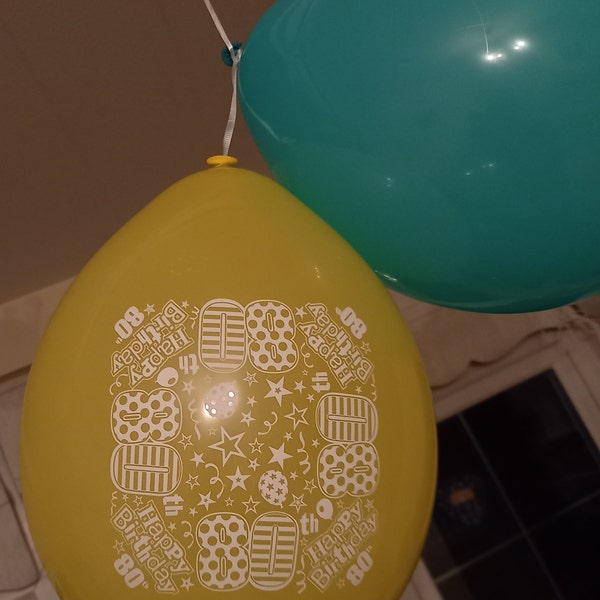 Pack of 50th Birthday Latex Recyclable 9 Balloons in Assorted Colours ...