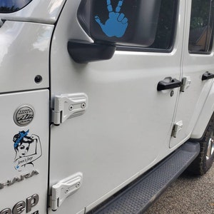 Set of 2 Hand Wave Peace Wave Decal for Jeep Side Mirrors - Etsy