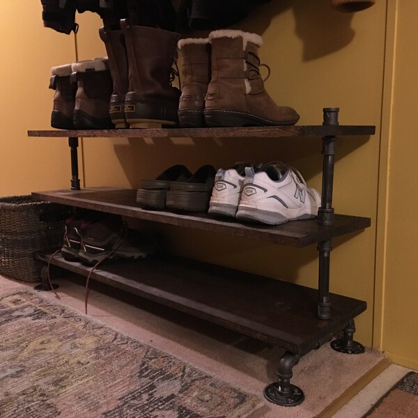 Industrial Shoe Rack, Shoe Storage, Shoe Rack, Entryway Shoe Organizer ...
