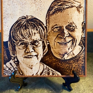 Personalized Just Custom Wood Burned Photo on Wood Country Art - Etsy