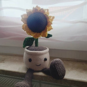 Crochet Sunflower in a Pot PATTERN Amigurumi Crochet - Etsy UK