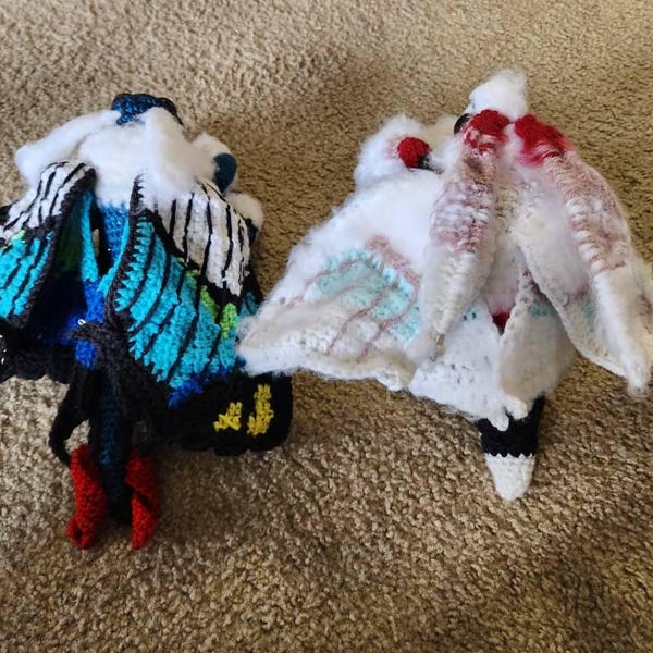 Made to Order Rosy Maple Moth Crochet Plush Toy, Amigurumi Stuffed ...