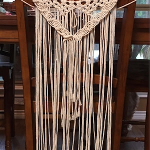 DIY Tutorial for Macrame Chair Backs, Wedding Chair Cover, Bohemian ...