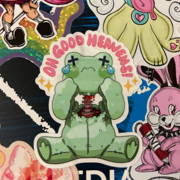 Creepy Gore Plush Animal Waterproof Stickers! - Etsy