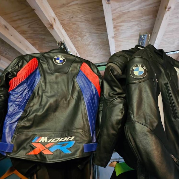 BMW Motorrad M1000XR Motorbike, Motorcycle, Black, Red, Blue Cowhide ...