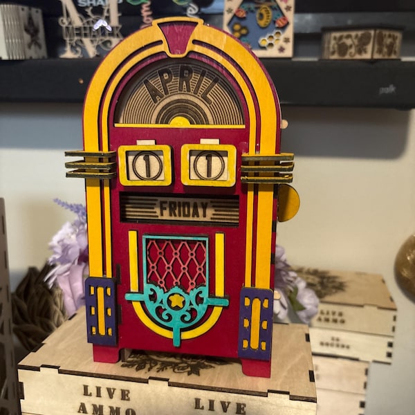 3d Wooden Puzzle Jukebox Calendar Laser Cut | Calendar Laser Cut ...