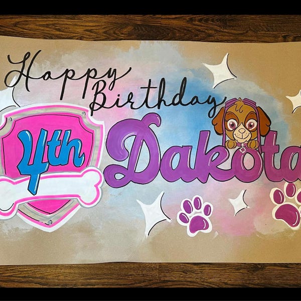 Ready to Ship - GRAD 2025, Pink Graduation Banner, Painted Butcher ...