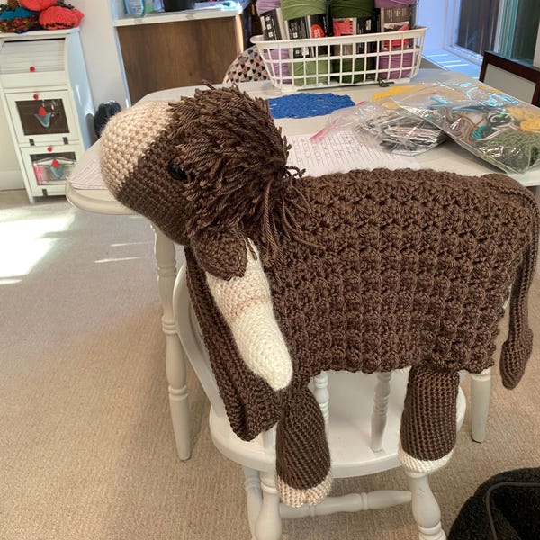 3in1 Highland Cow Folding Baby Blanket Crochet Pattern Scottish Cow ...