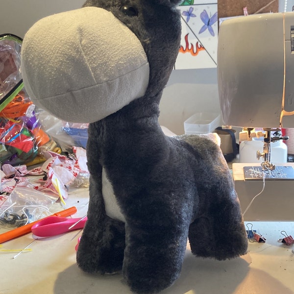 Stuffed Animal - Donkey | Burro PDF Sewing Pattern & Tutorial | Fabric ...
