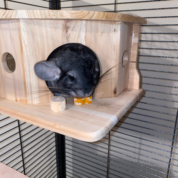 Corner Wood House for Chinchilla Rat - Etsy