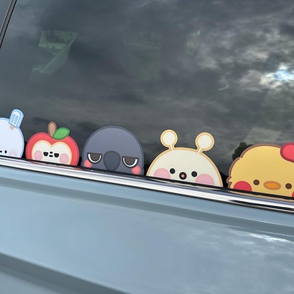 Love and Deepspace Mascot Peeker Sticker | Waterproof Car Decal | Happy ...