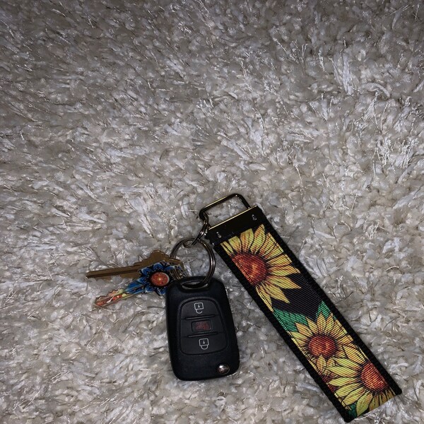 Iris Wristlet Key Fob Key Chain - READY TO SHIP - Irises - Butterfly ...