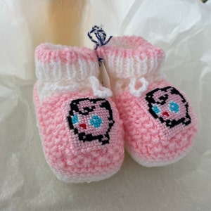League of Legends Poro Inspired Knitted Baby Booties, Newborn Knitted ...