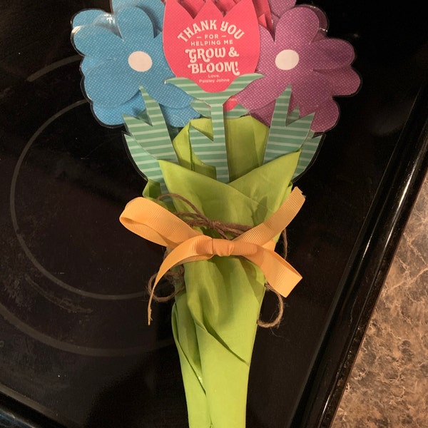 Grow and Bloom Flower Teacher Gift Printables, Teacher Appreciation ...