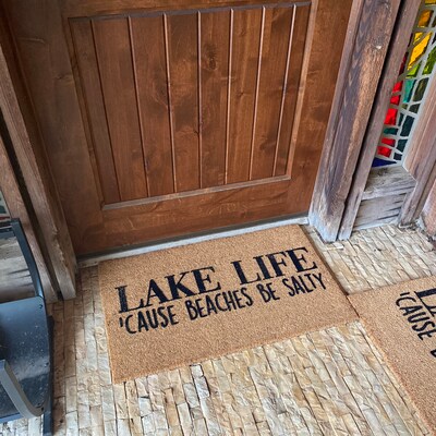 Lake Life Doormat, Lake House Decor, Cabin Doormat, Cabin Decor, Cute ...