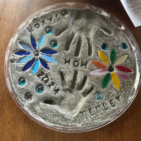 Large Stepping Stone Kit, 12 or 14 Inch Stepping Stone, Handprint ...