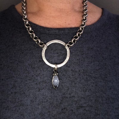 Old Coin Necklace, Silver European Coin Pendant Jewelry, Rolo Chain ...