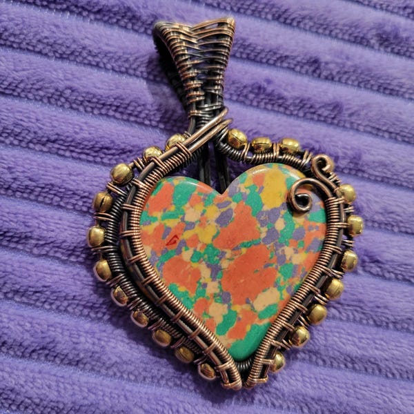 Gorgeous Blue Flashy Labradorite Gemstone Pendant | Copper Wire Wrapped ...