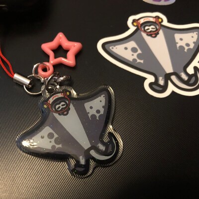 Big Man Deep Cut Splatoon 3 Phone Charm Strap Keychain Sparkle Epoxy - Etsy