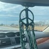 Macrame Peace Sign, Car Mirror Charm, Hippie Car Decor, Boho for Car ...