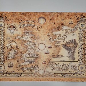 Laser Engraved ACOTAR World Map From the Court of Thorns and Roses ...