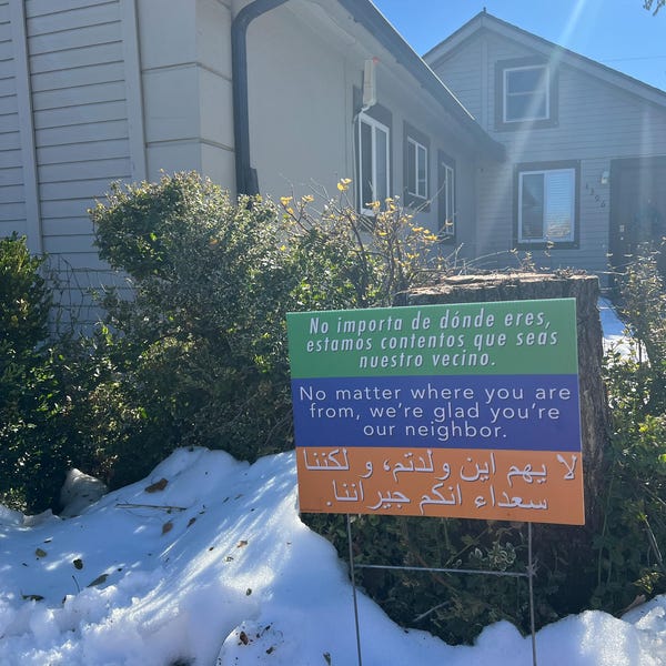 Welcome Your Neighbors Yard Sign // 2-sided // Protest Sign // No ...