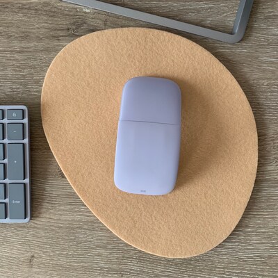 Pebble Wool Felt Mousepad Modern Minimalist Organic Shape Cute Mouse ...