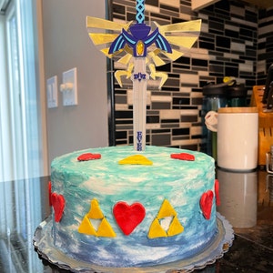 Zelda Master Sword Personalized Cake Topper - Etsy